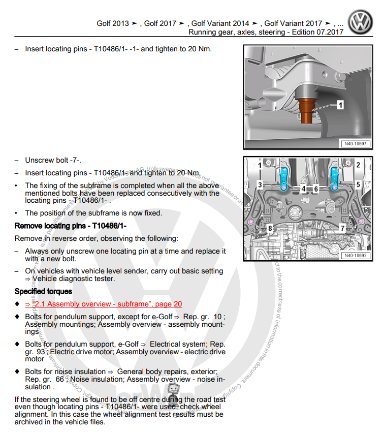 subframe down - should I regret - need alignment? - Skoda Octavia Mk3 ...