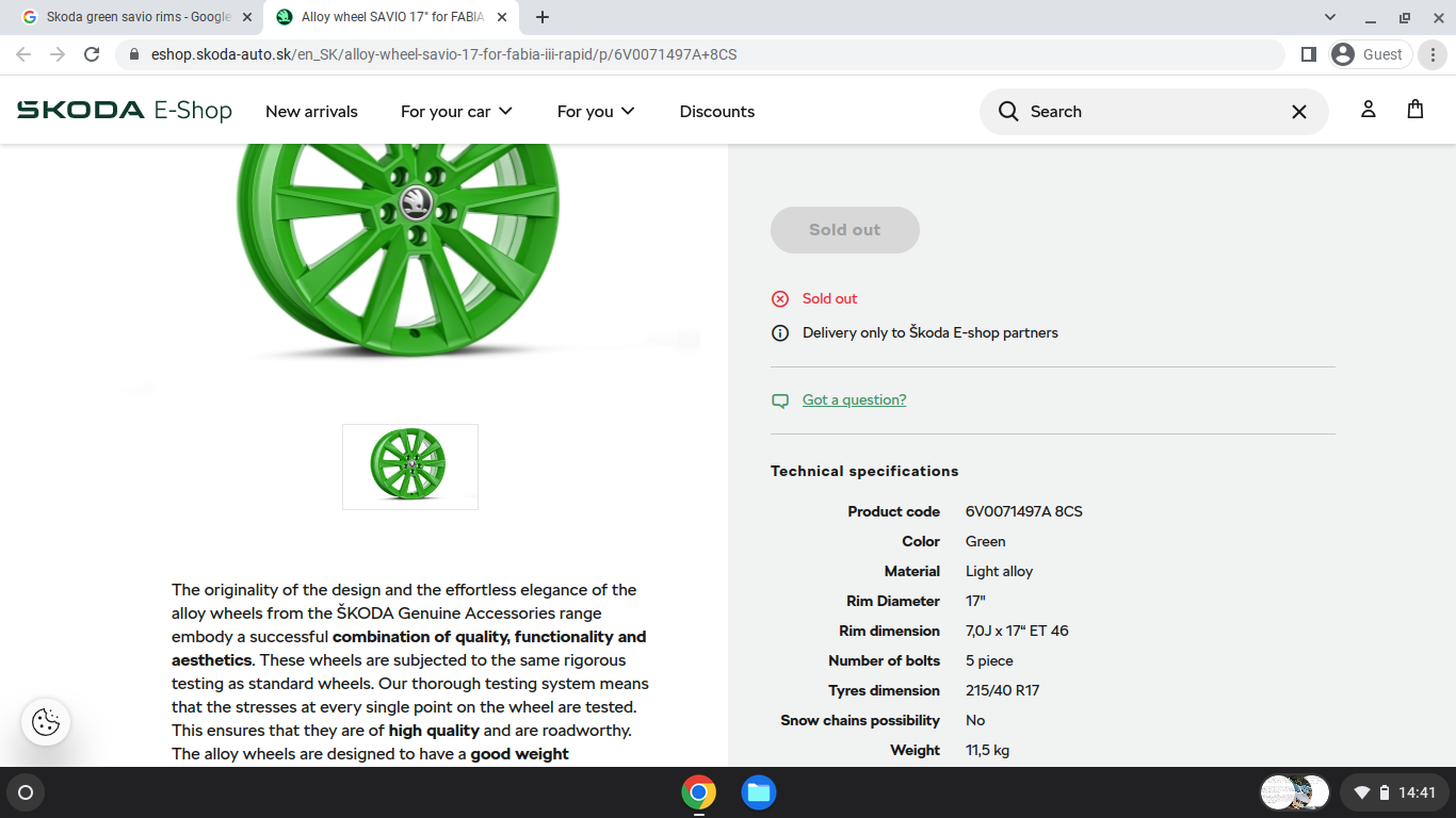 Trying to find the colour code of my Savio rim - Skoda Fabia Mk3 (2014 ...