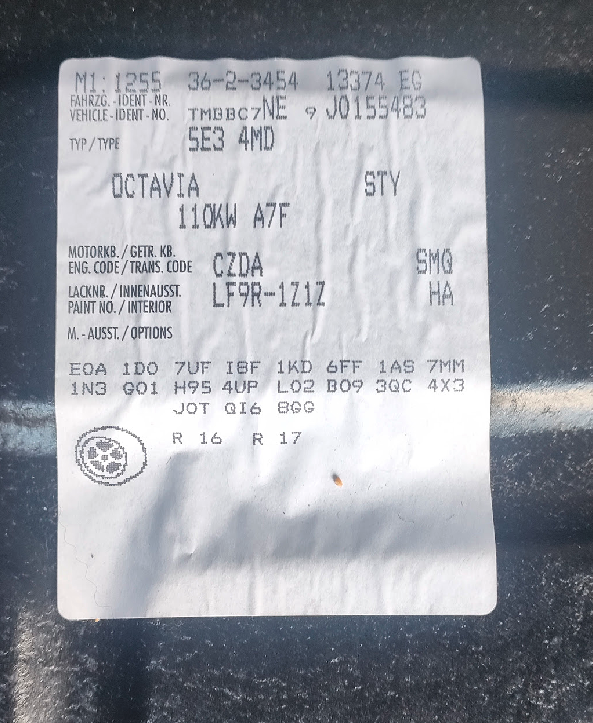 Locking wheel nut and bolt - Skoda Octavia Mk3 (2013 - 2020) - BRISKODA