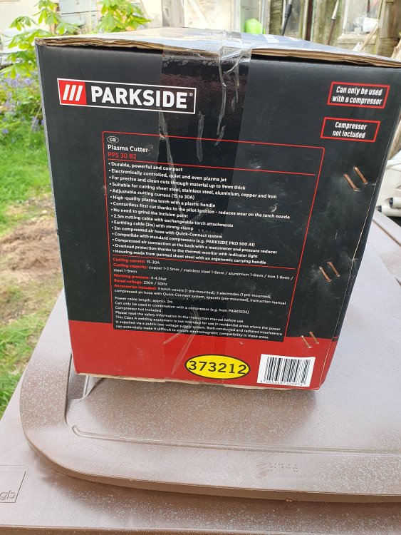 Parkside Plasma Cutter PPS30B2 - sold - Non Automotive Items - BRISKODA