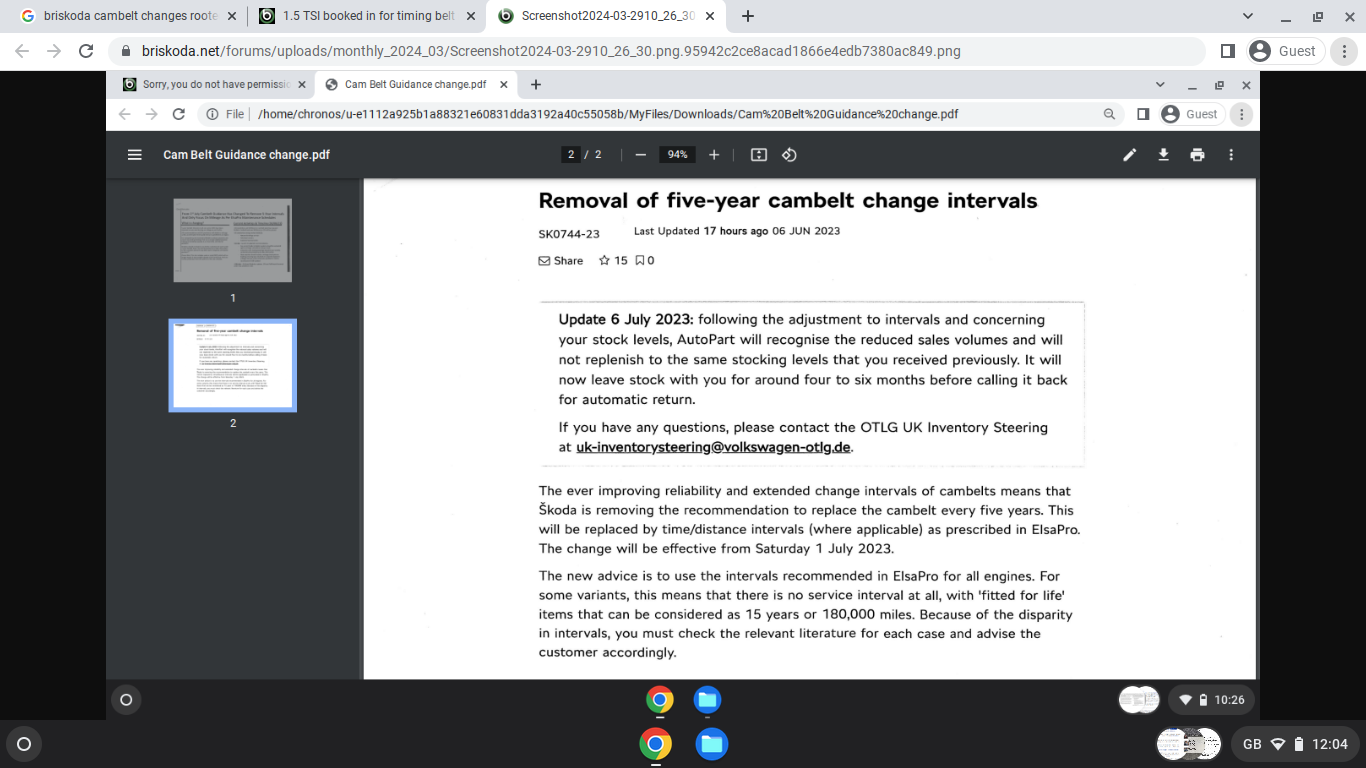 Mk3 Octavia scout cambelt change - Skoda Octavia Mk3 (2013 - 2020 ...