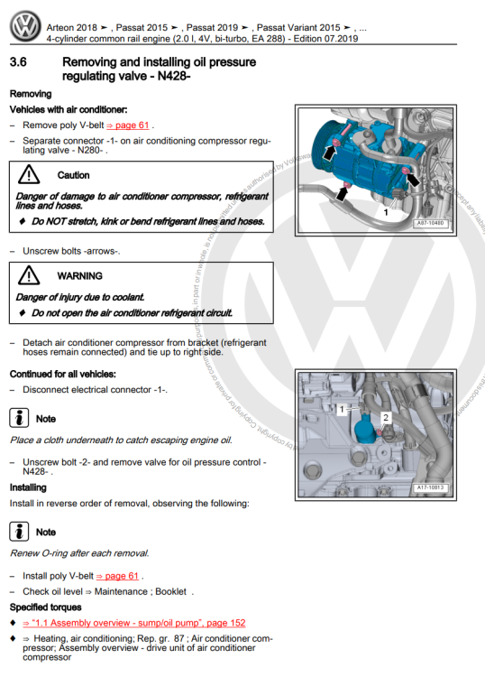 Oil pressure regulation valve P164E00 - Page 2 - Skoda Octavia Mk3 ...