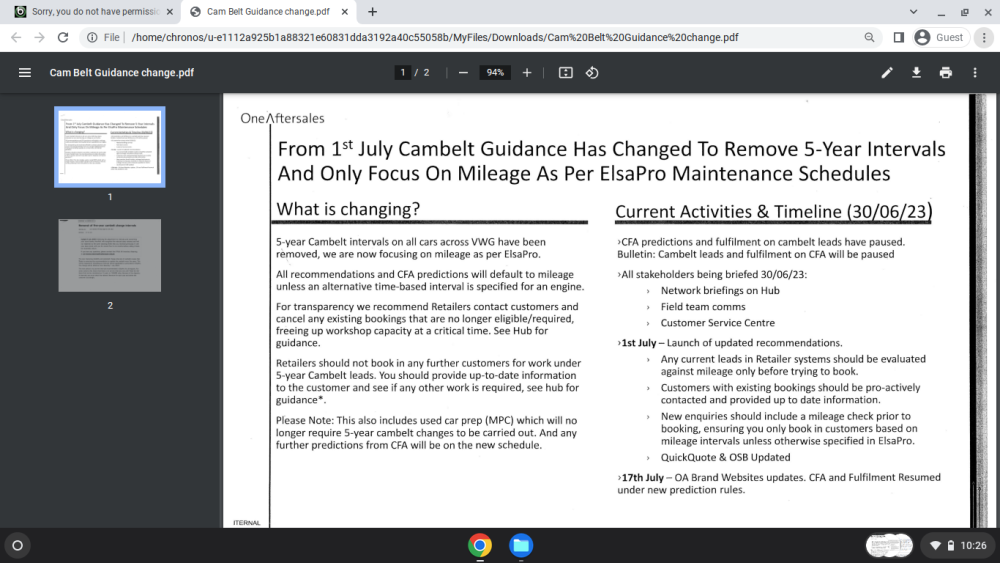 Changing timing belt on an 1.4 TSI ACT engine - Skoda Superb Mk3 (2015 ...