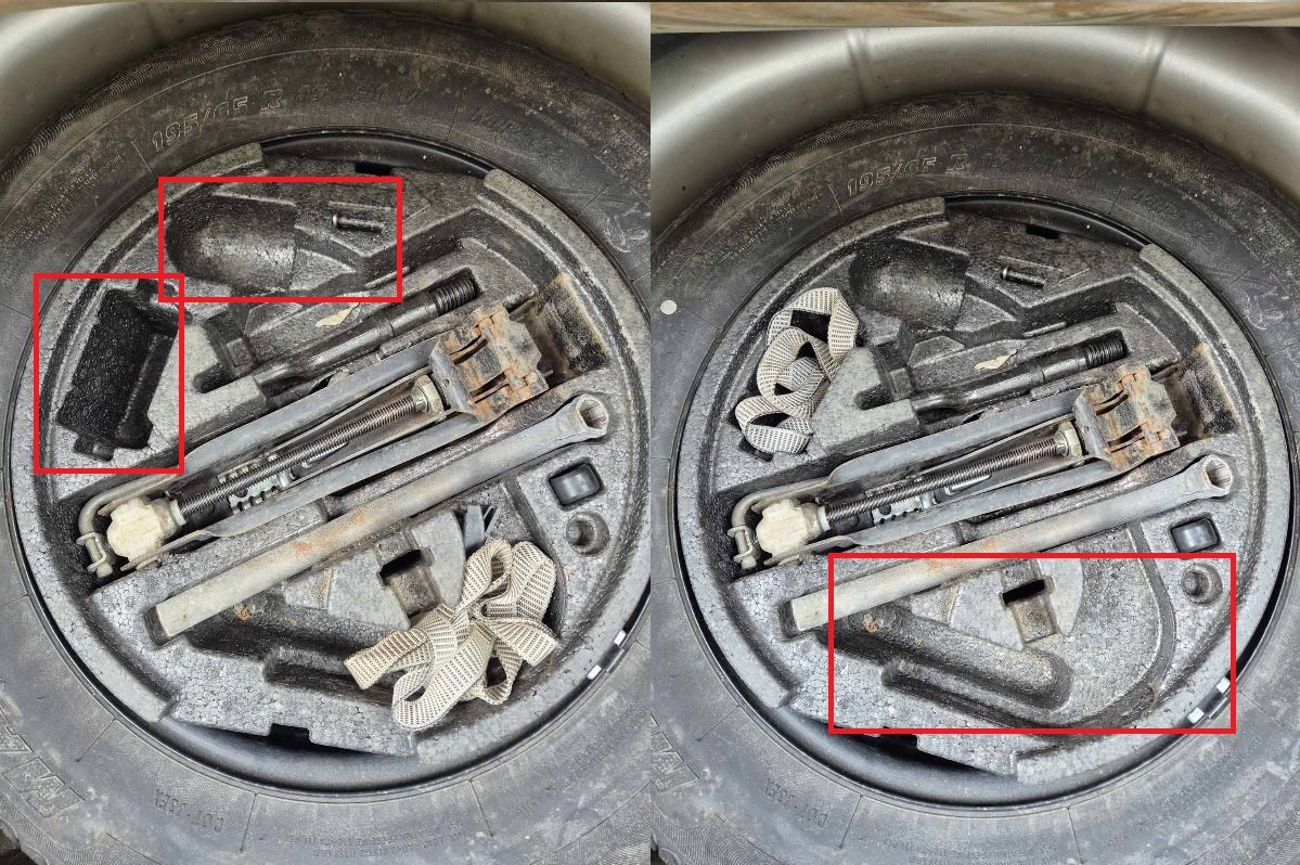 Spare wheel tool kit - Skoda Octavia Mk2 (2004 - 2013) - BRISKODA