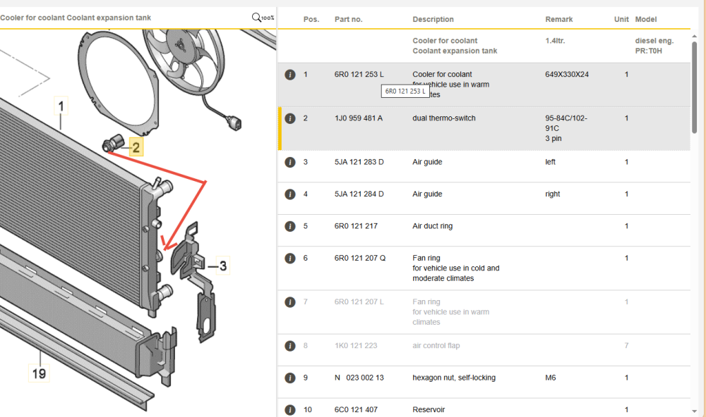 Radiator fan switch location 1.4 tdi - Skoda Rapid & Spaceback (2012 ...